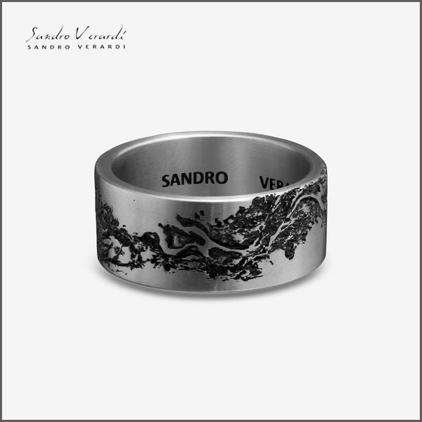Silver Ring "Volcano breathing" – Sandro Verardi